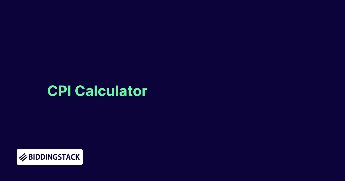 CPI Calculator - Cost Per Install Calculator | BiddingStack